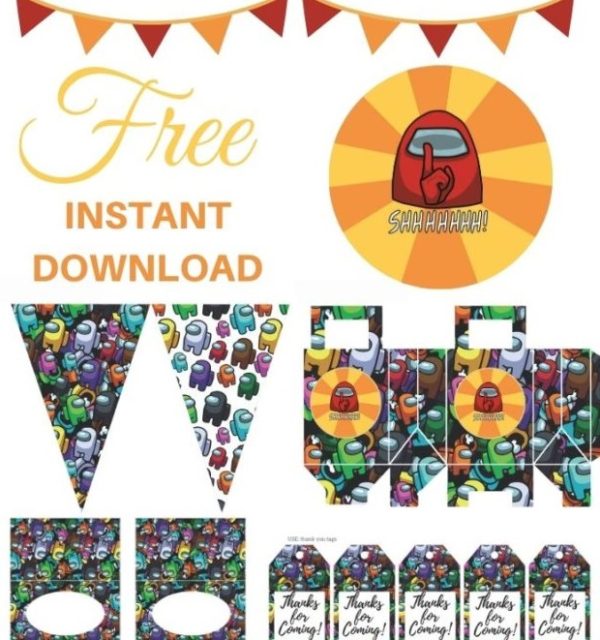 Free-Among-Us-Game-Party-Printables - Birthday Party Ideas for Kids